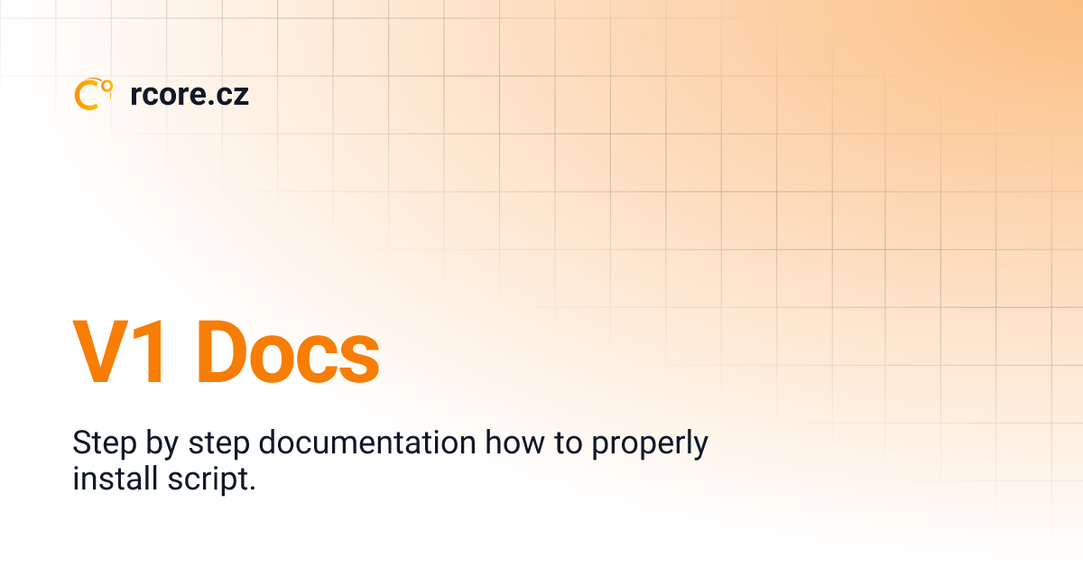V1 Docs | rcore.cz