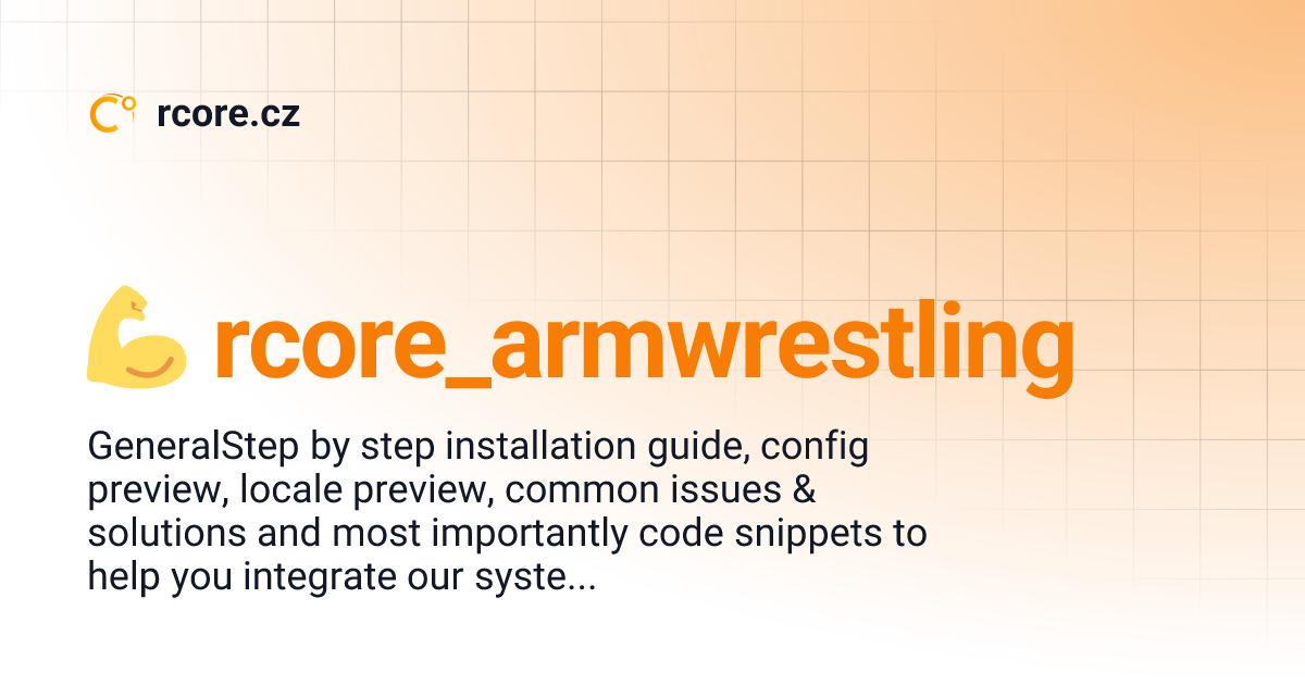 ‌💪 rcore_armwrestling | rcore.cz