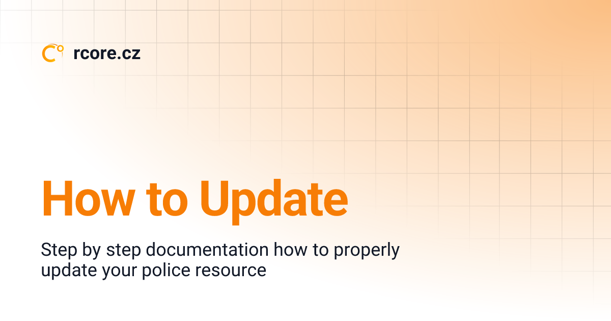 How to Update | rcore.cz