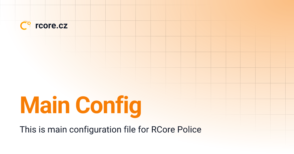 Main Config | rcore.cz