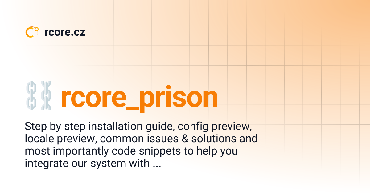 ‌⛓️ rcore_prison | rcore.cz