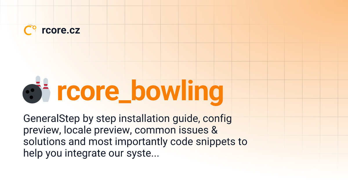 ‌🎳 rcore_bowling | rcore.cz