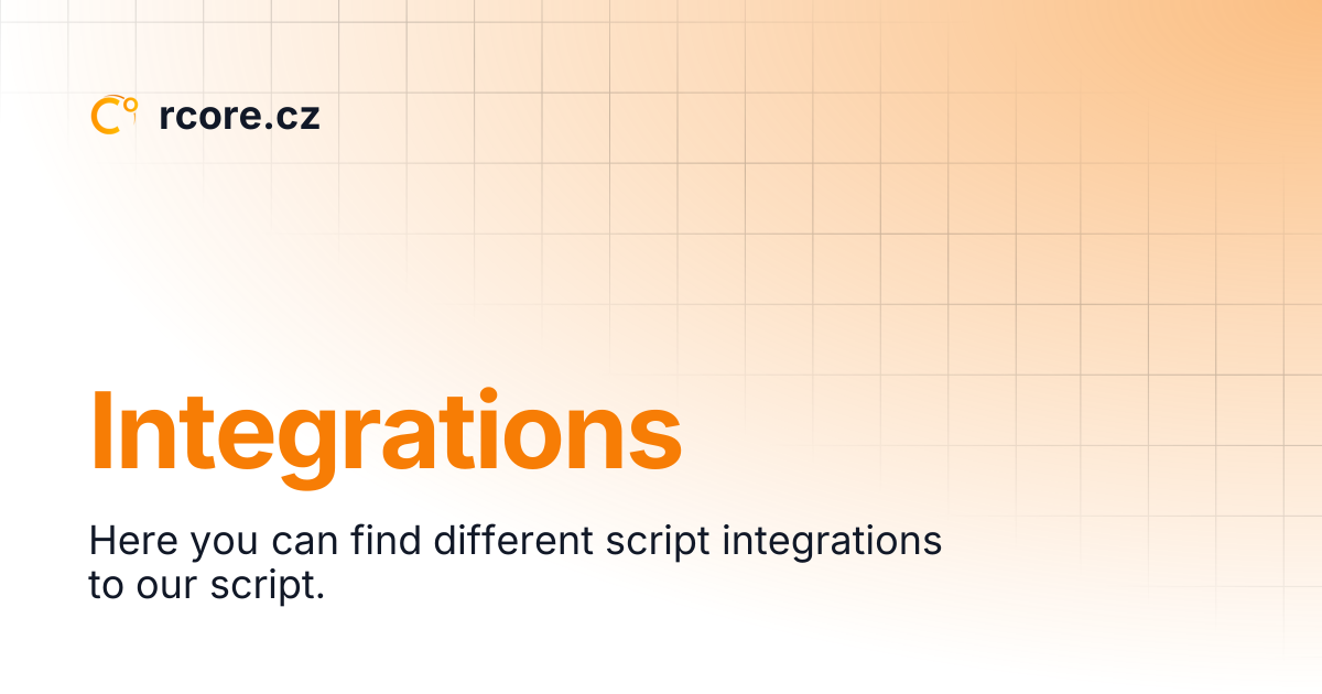 Integrations | rcore.cz