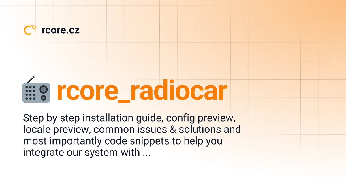 ‌📻 rcore_radiocar | rcore.cz
