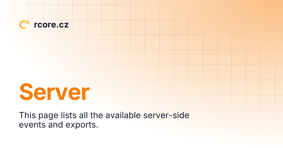 Server | rcore.cz