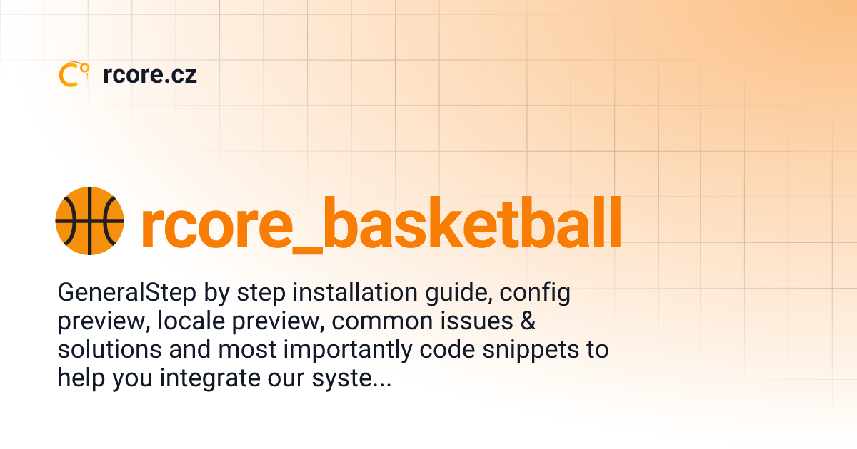 ‌🏀 rcore_basketball | rcore.cz