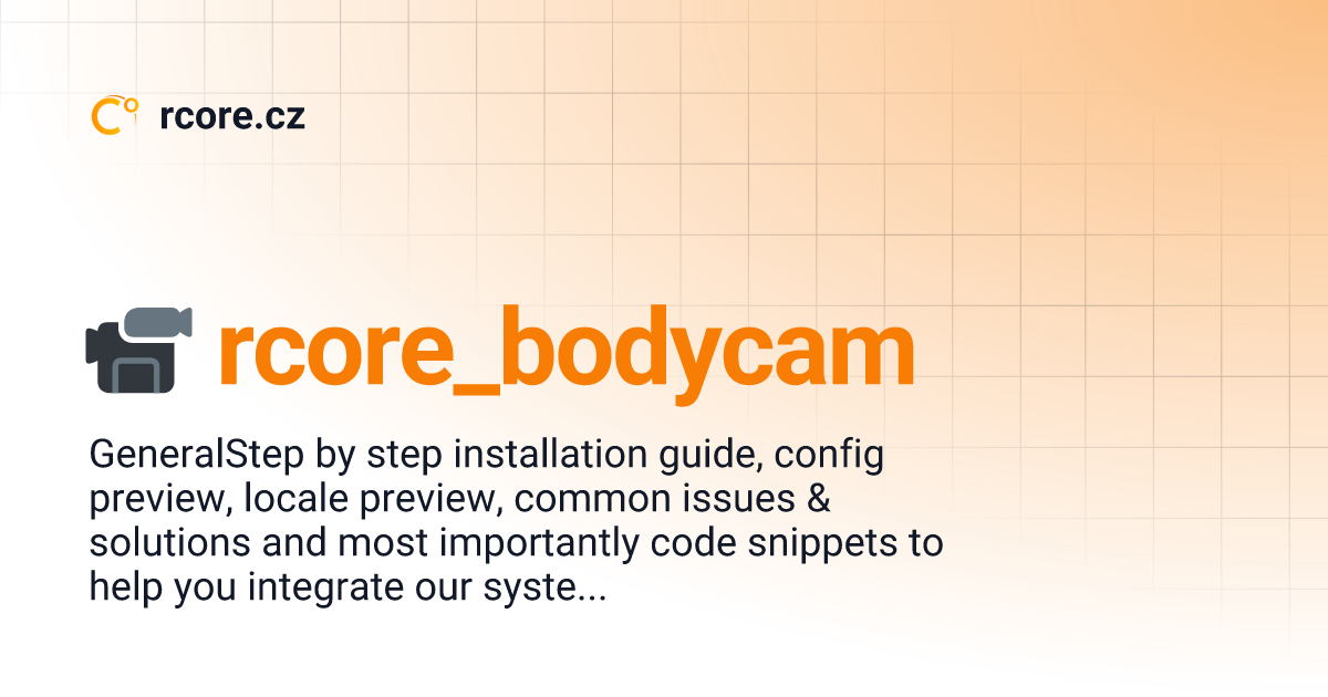 ‌📹 rcore_bodycam | rcore.cz