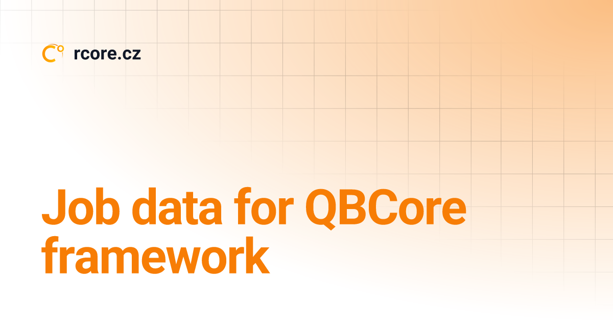 Job Data For Qbcore Framework Rcore Cz