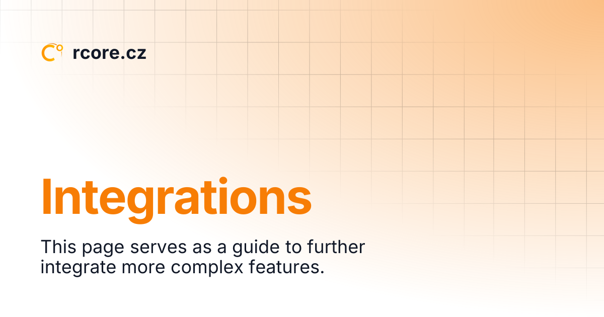 Integrations | rcore.cz