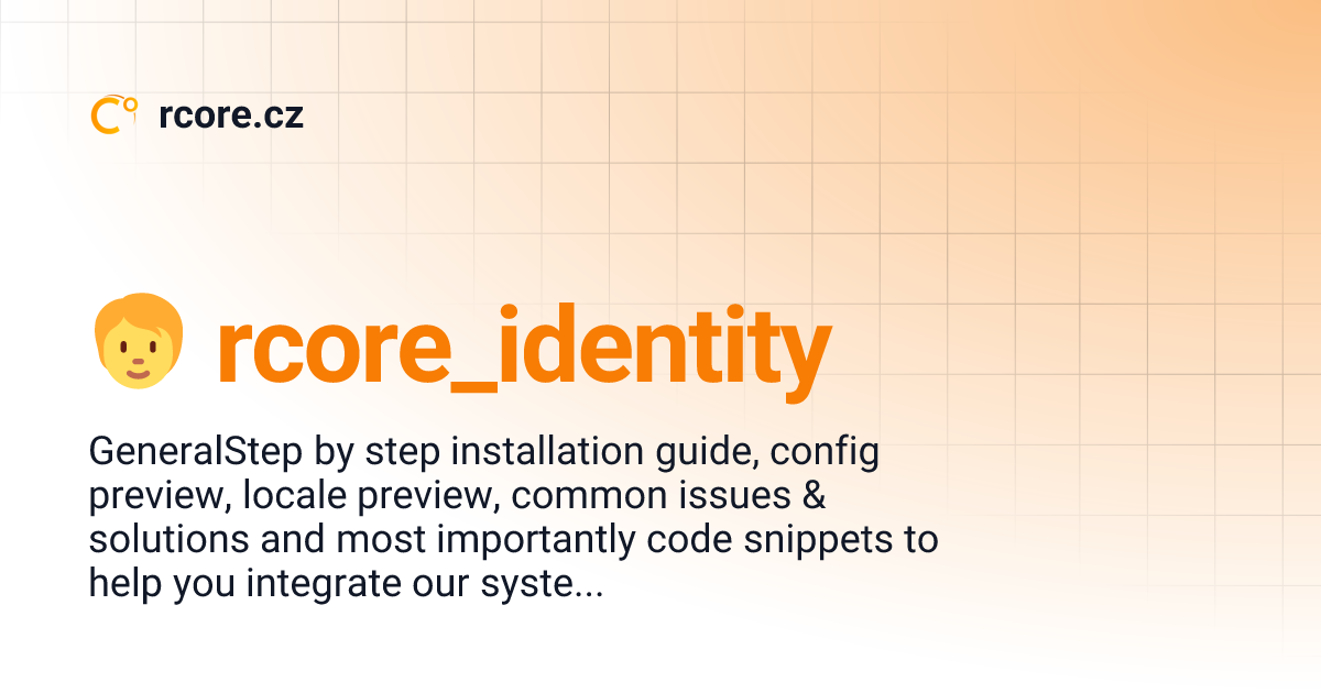 ‌🧑 rcore_identity | rcore.cz