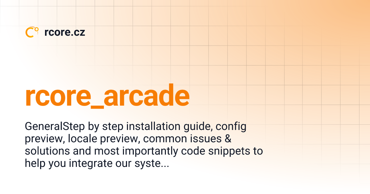 rcore_arcade | rcore.cz