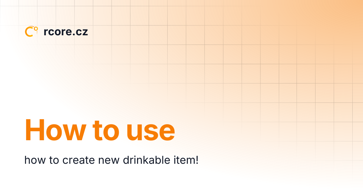 How to use | rcore.cz