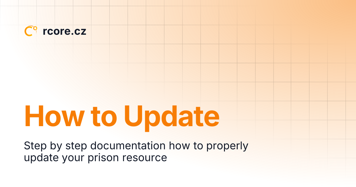 How to Update | rcore.cz