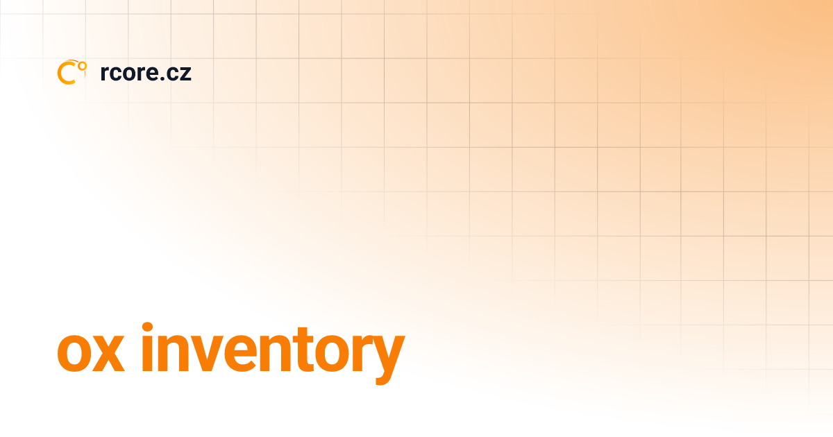 ox inventory | rcore.cz