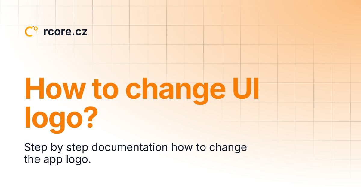 How to change UI logo? | rcore.cz