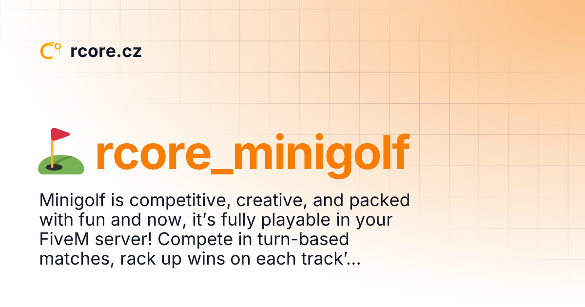 ‌⛳ rcore_minigolf | rcore.cz